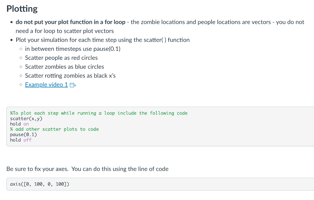 Solved For this project, you will model the zombie | Chegg.com