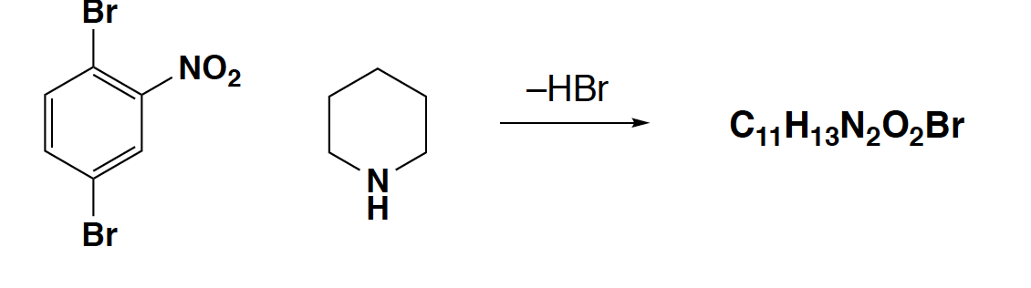 Solved Br NO2 -HBr C11H13N2O2Br IZ Br | Chegg.com