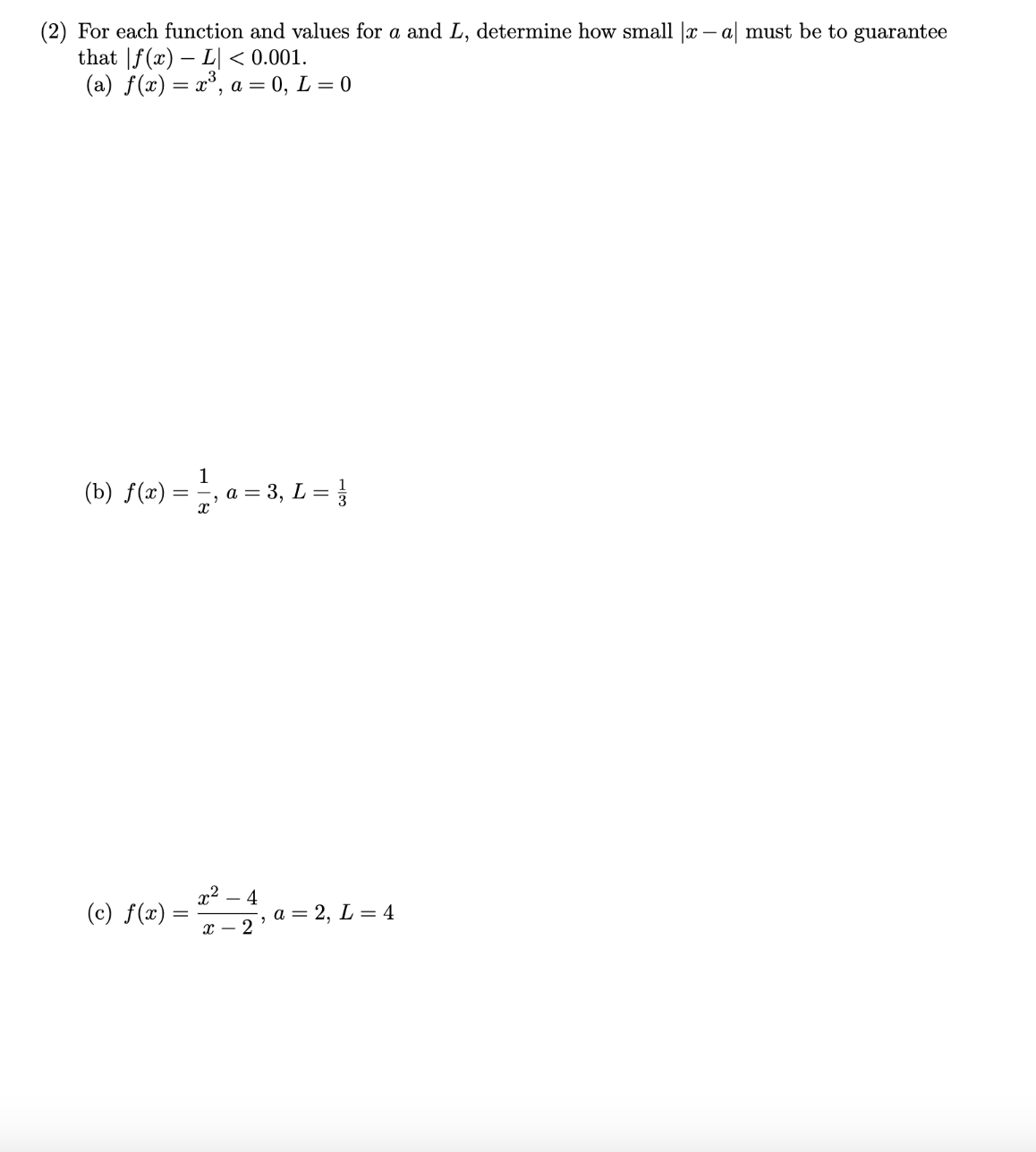 Solved For each function and values for a and L, determine | Chegg.com