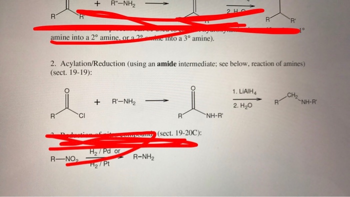 Solved Acylation/Reduction (using an amide intermediate: see | Chegg.com