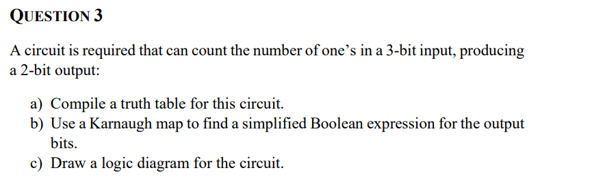 Solved A circuit is required that can count the number of | Chegg.com