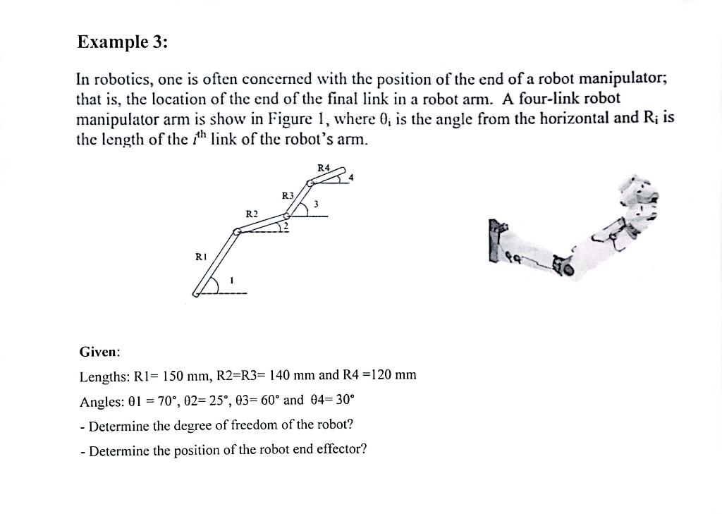 Example 1: the 2 DOF arm - Find the angles q1 and q2 | Chegg.com