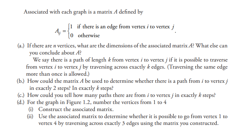 Solved 12. A graph is a set of vertexes and a set of edges | Chegg.com