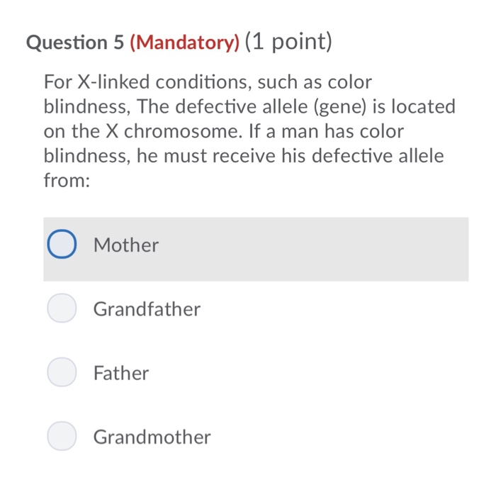 Solved Question 1 (Mandatory) (1 point) Detached ear lobe | Chegg.com