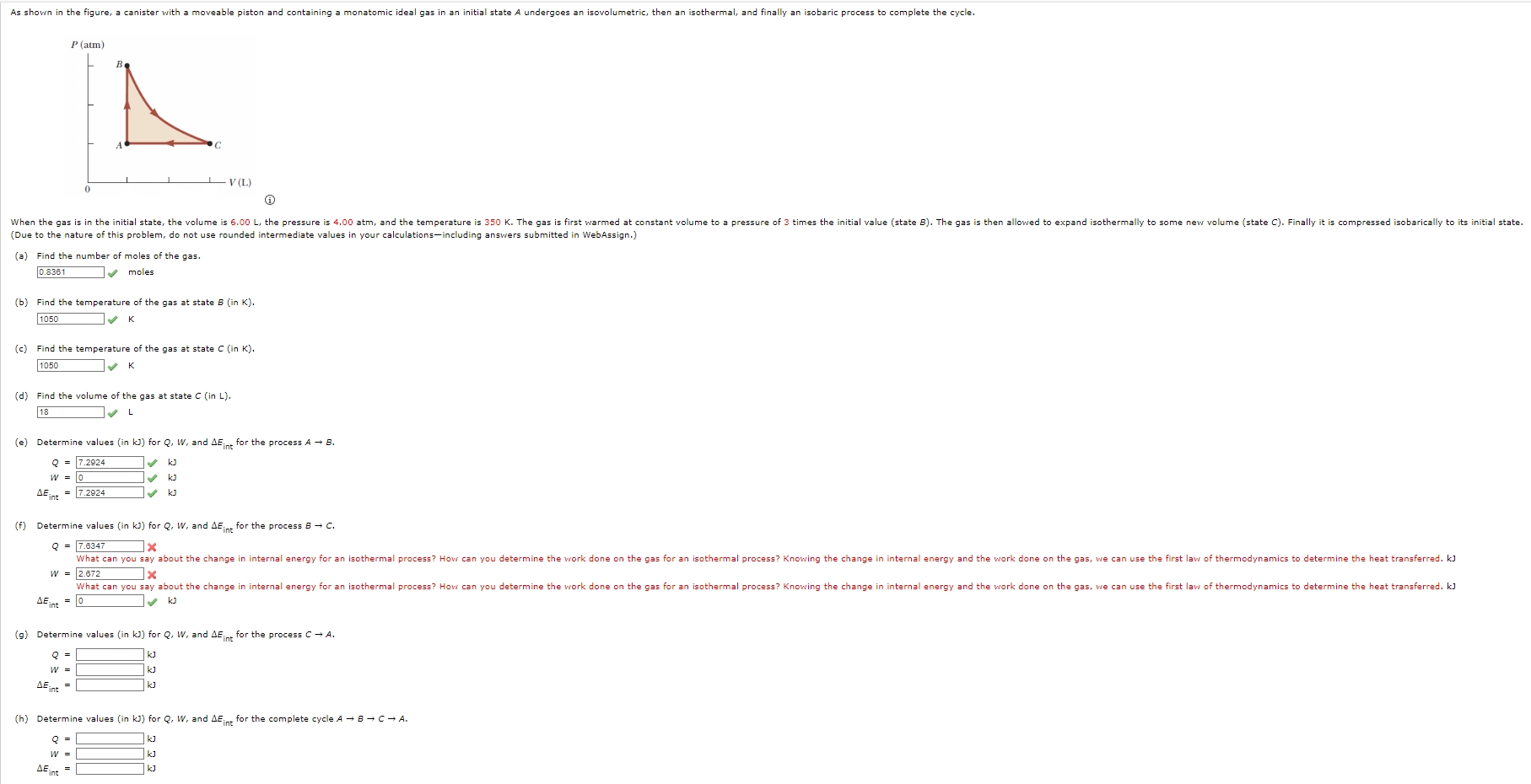 Solved (Due to the nature of this problem, do not use | Chegg.com