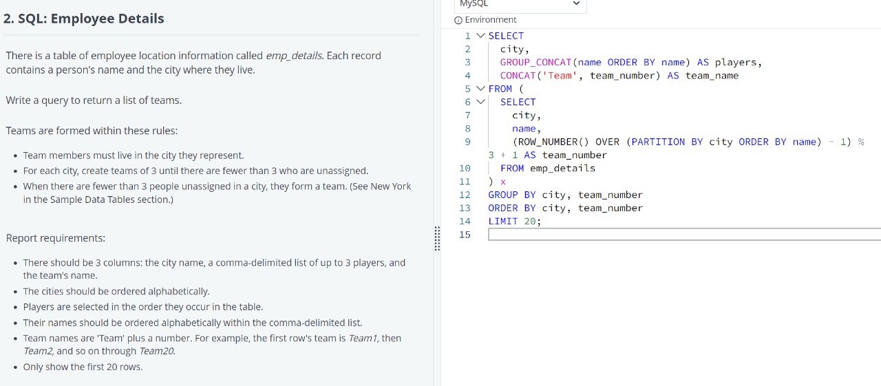 Solved (i) ﻿Environment ﻿SELECTcity,GROUP_CONCAT (name | Chegg.com