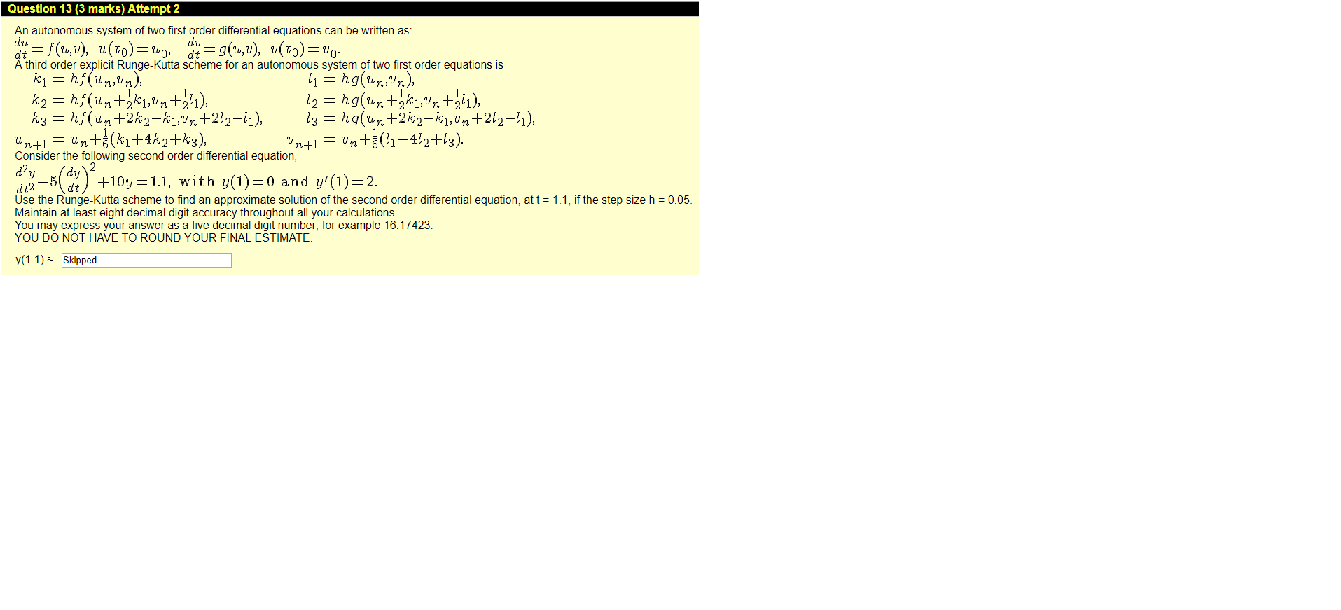 Solved Question 13 (3 marks) Attempt 2 An autonomous system | Chegg.com