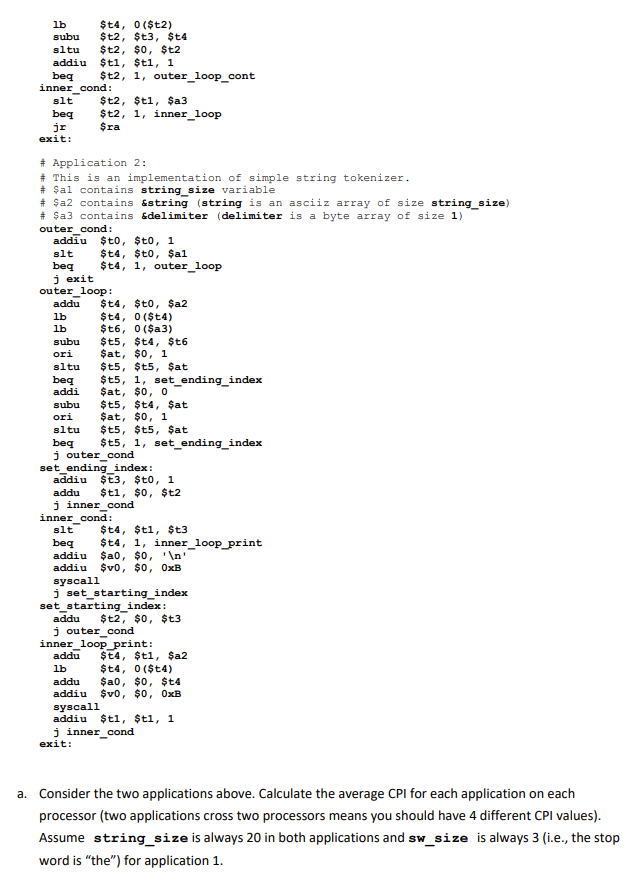 Solved Performance Analysis You are in charge of selecting | Chegg.com