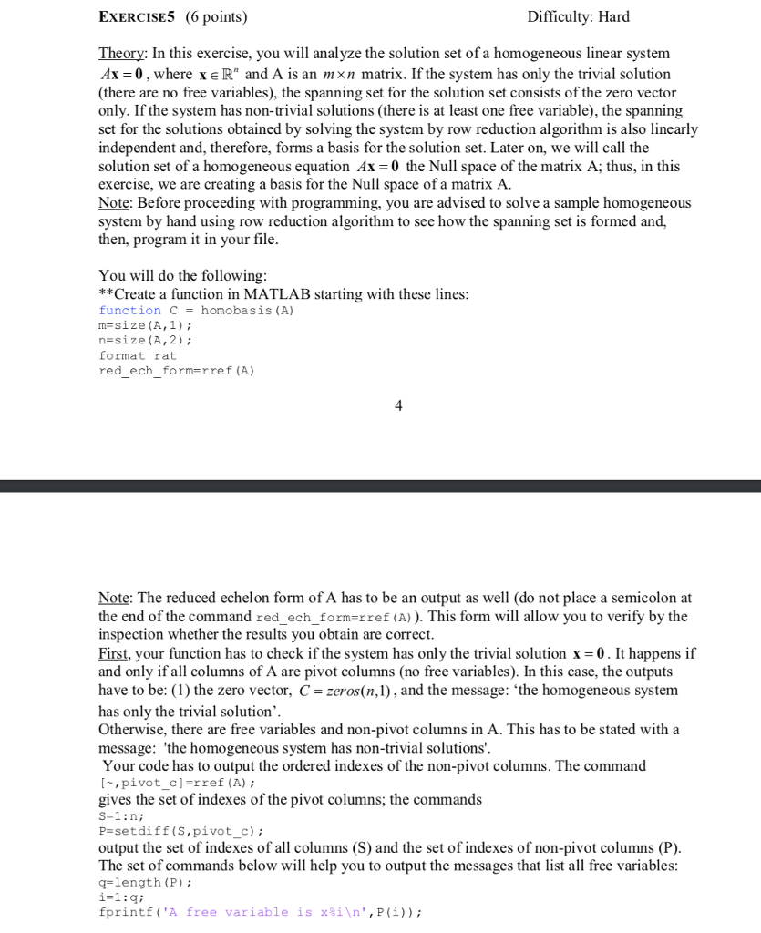 ExercIse5 (6 points) Difficulty: Hard Theory: In this | Chegg.com