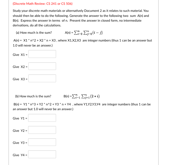 (Discrete Math Review: CS 241 or CS 506) Study your | Chegg.com (Discrete Math Review: CS 241 or CS 506) Study your | Chegg.com
