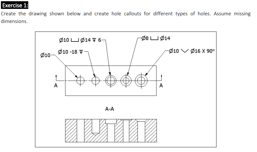 Solved Create the drawing shown below and create hole | Chegg.com