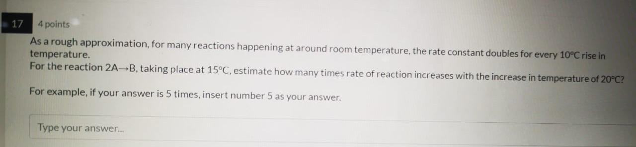Solved 17 4 points As a rough approximation, for many | Chegg.com