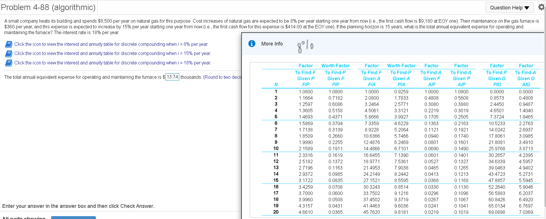 Solved Problem 4-88 (algorithmic) Question Help A small | Chegg.com