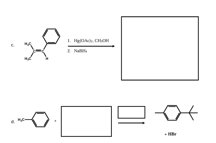 Solved C. 1. Hg(OAc)2,CH3OH 2. NaBH4 d. +HBr | Chegg.com
