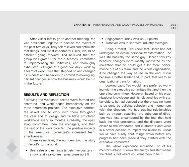 Solved CHAPTER 10 INTERPERSONAL AND GROUP PROCESS APPROACHES | Chegg.com
