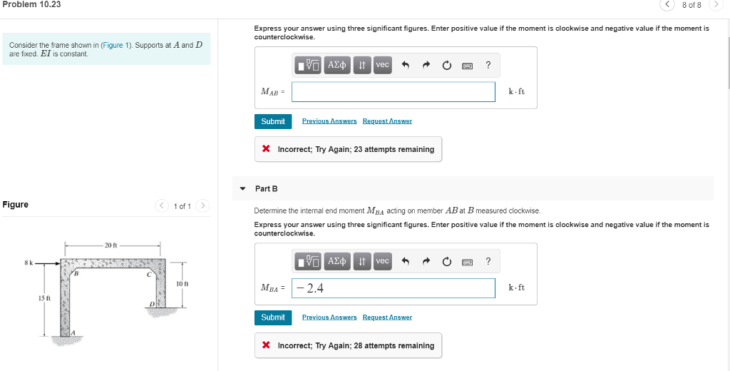 Solved Problem 10.23 8of8 Express your answer using three | Chegg.com