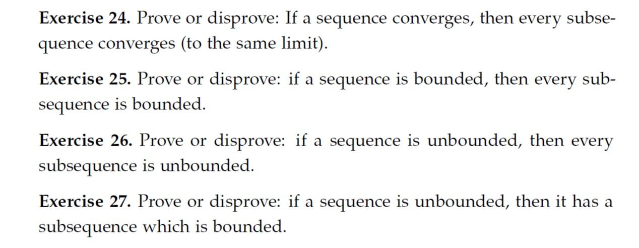 Solved Exercise 24. Prove or disprove: If a sequence | Chegg.com