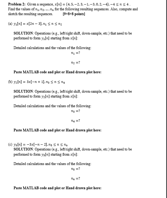 Solved Problem 2: Given a sequence, | Chegg.com