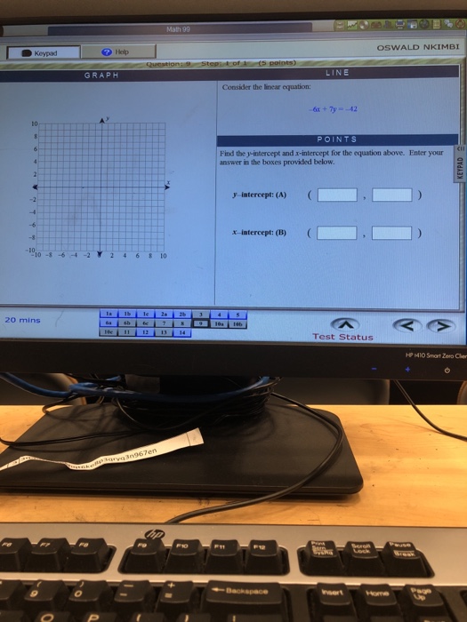 Solved OSWALD NKIMBI Keypad GRAPH LINE Graph the following | Chegg.com