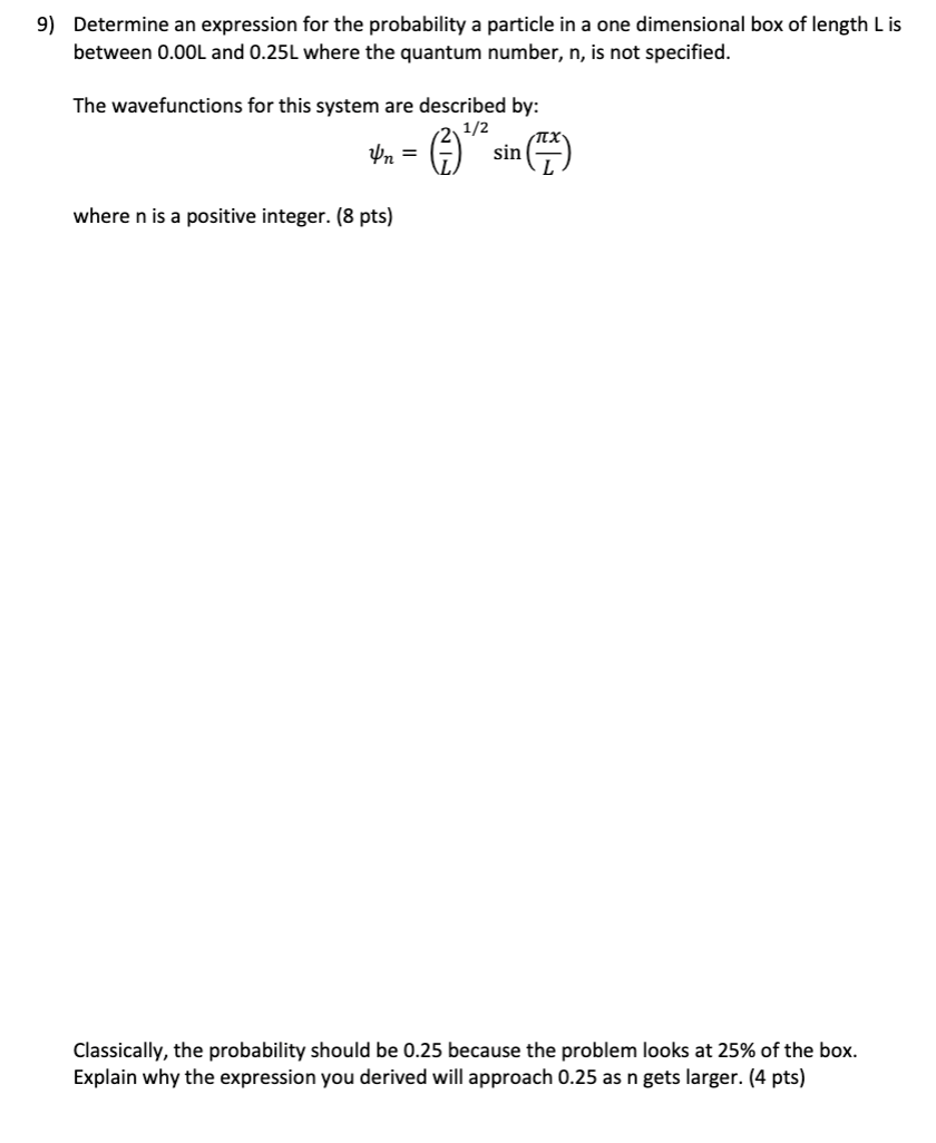 Solved 9) Determine an expression for the probability a | Chegg.com