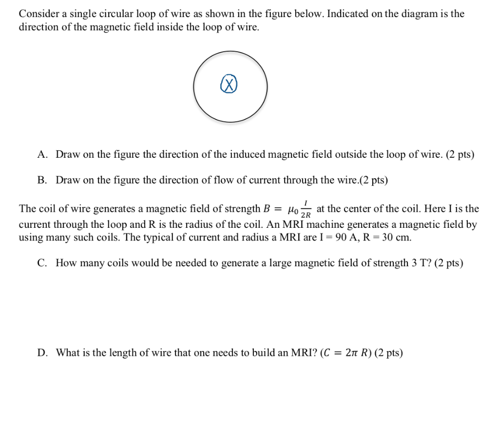 Solved Consider a single circular loop of wire as shown in | Chegg.com