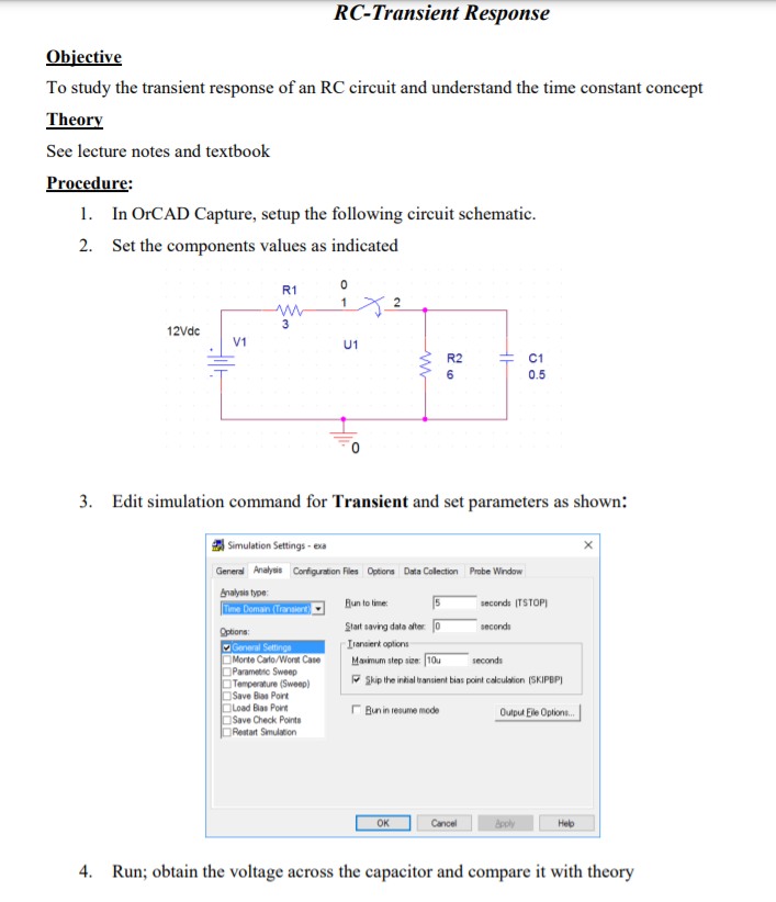 Solved RC-Transient Response Objective To study the | Chegg.com