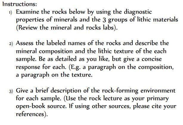 Solved Sample \#1 - Red Sandstone Sample \#2 - | Chegg.com