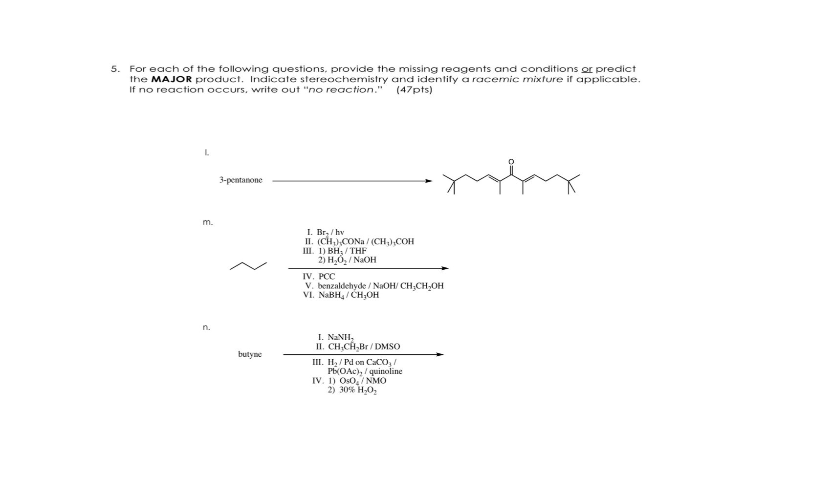 Solved For each of the following questions, provide the | Chegg.com
