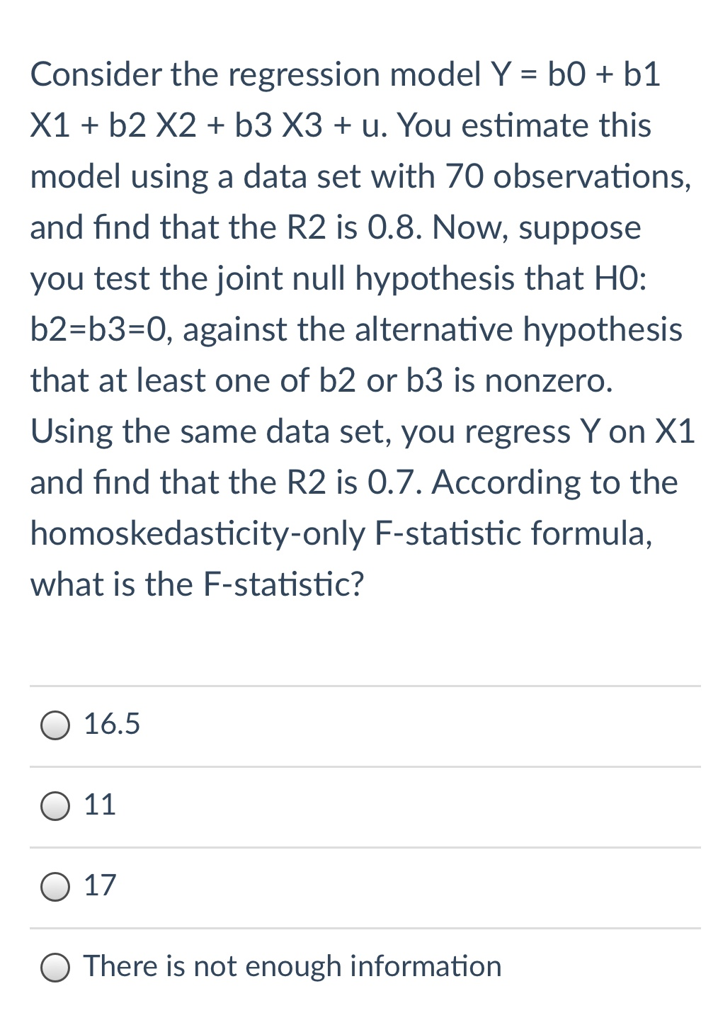 Solved Consider the regression model Y = b0 + b1 X1 + b2 X2 | Chegg.com