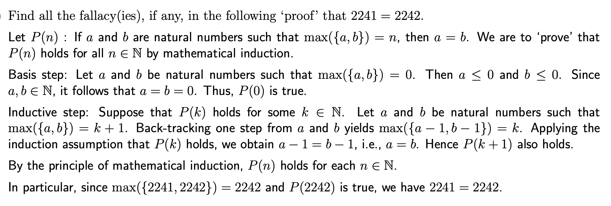 Solved Find all the fallacy(ies), if ﻿any, in ﻿the following | Chegg.com