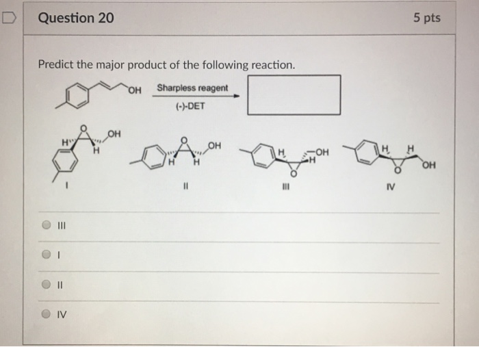 Solved D Question 20 5 pts Predict the major product of the | Chegg.com Solved D Question 20 5 pts Predict the major product of the | Chegg.com