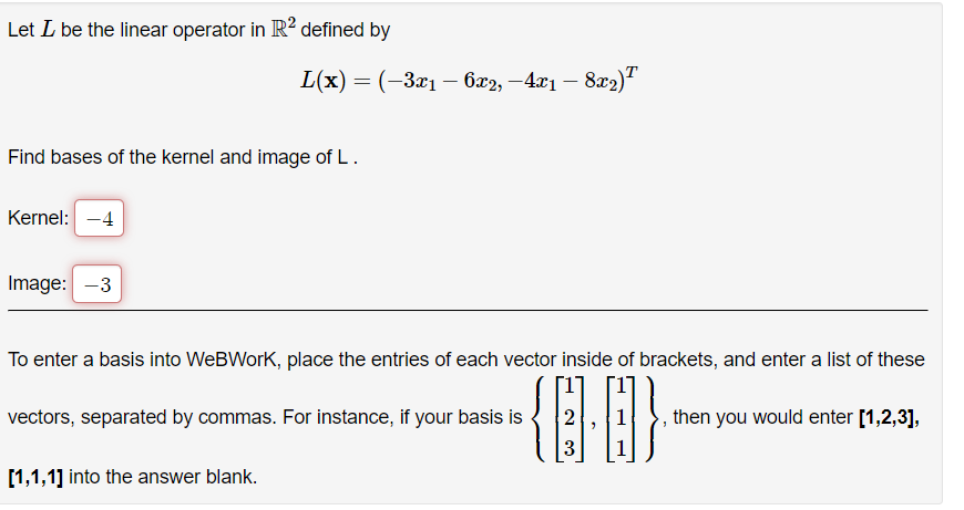 Solved Let L be the linear operator in R2 defined by | Chegg.com