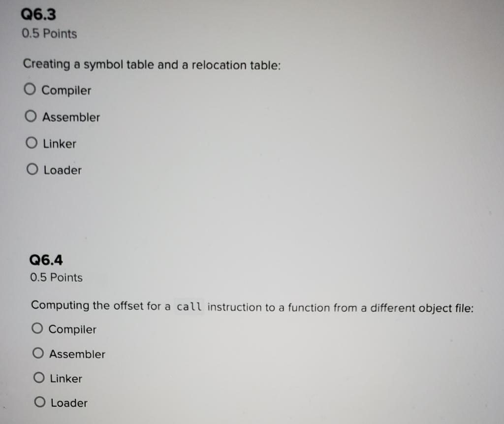 Solved Q6 I just CALLed... to say... 2 Points Determine | Chegg.com