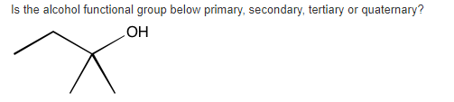 Solved Is the alcohol functional group below primary, | Chegg.com