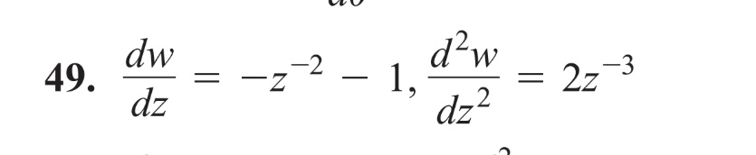 Solved w=(1+3z3z)(3-z)how to find the first and second | Chegg.com
