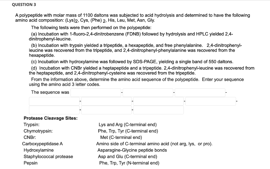 Solved Could you please explain this biochemistry question | Chegg.com