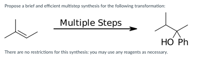 Solved Propose a brief and efficient multistep synthesis for | Chegg.com