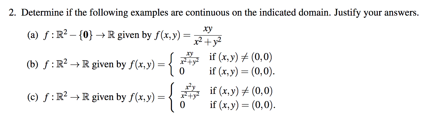 Solved = ху 2. Determine if the following examples are | Chegg.com