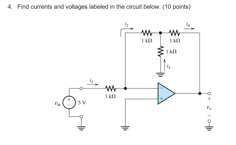 Solved 4. ﻿Find currents and voltages labeled in the circuit | Chegg.com