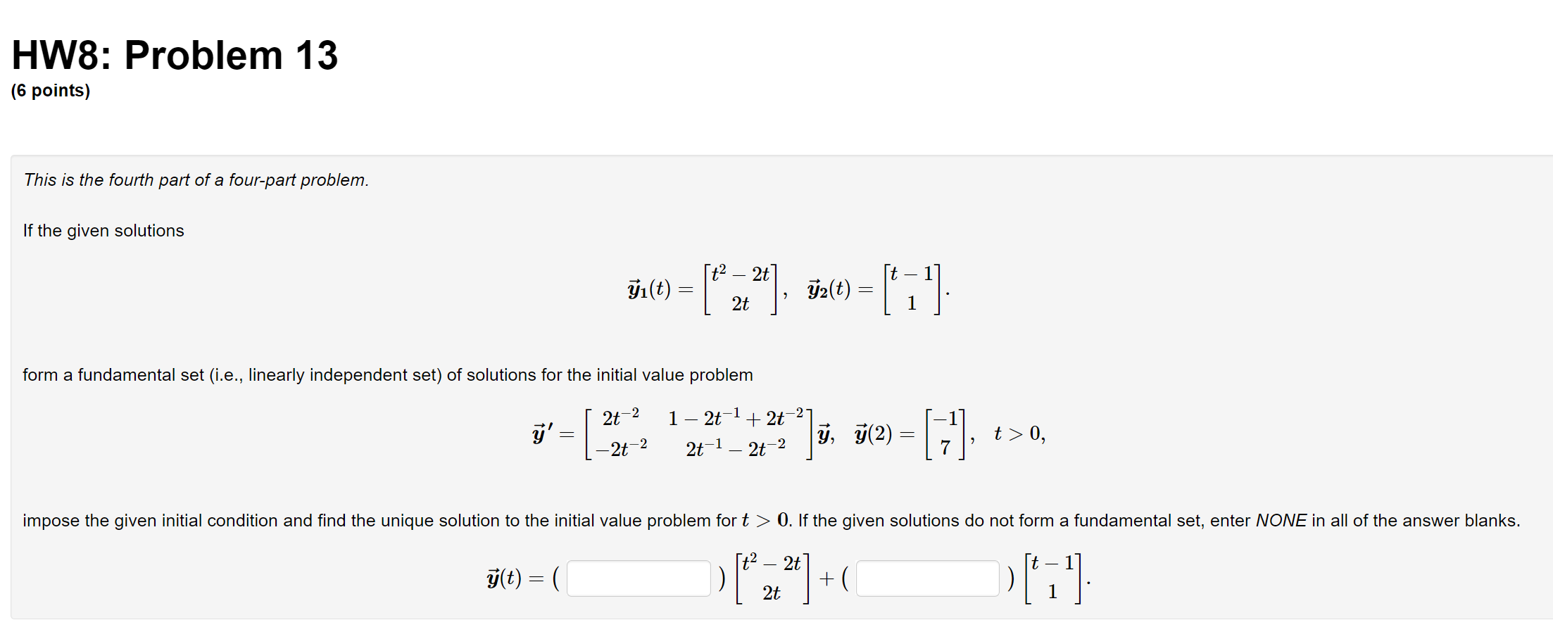 Solved HW8: Problem 13 (6 points) This is the fourth part of | Chegg.com