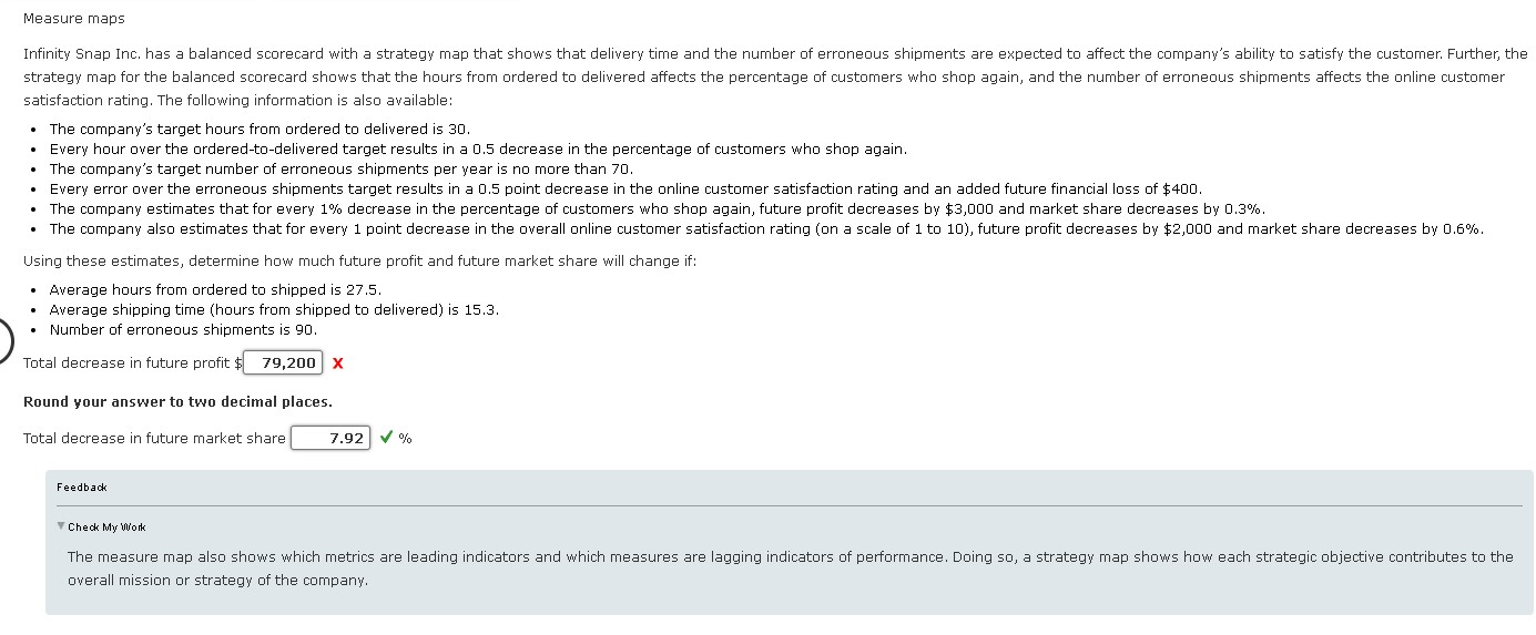 Solved FeedbackV Check My iWiorkoverall mission or strategy | Chegg.com