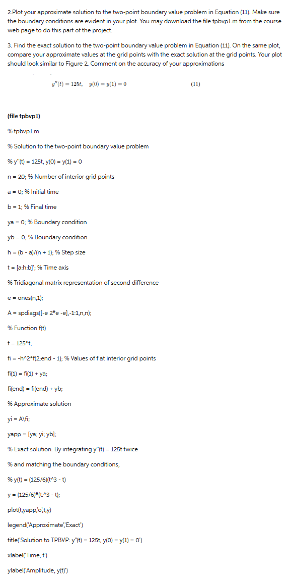 Solved 2.Plot your approximate solution to the two-point | Chegg.com