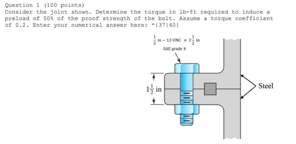 Solved Consider the joint shown. Determine the torque in | Chegg.com
