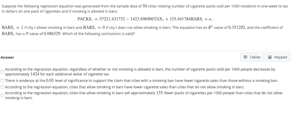 Solved Suppose the following regression equation was | Chegg.com