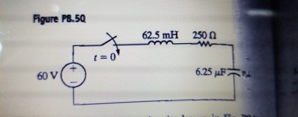 Solved 8.50 The initial energy stored in the circuit in Fig. | Chegg.com