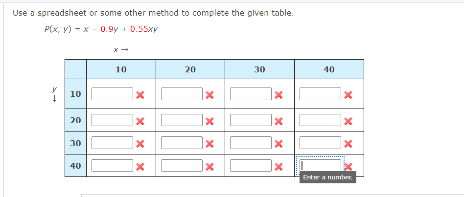 Solved Use a spreadsheet or some other method to complete | Chegg.com
