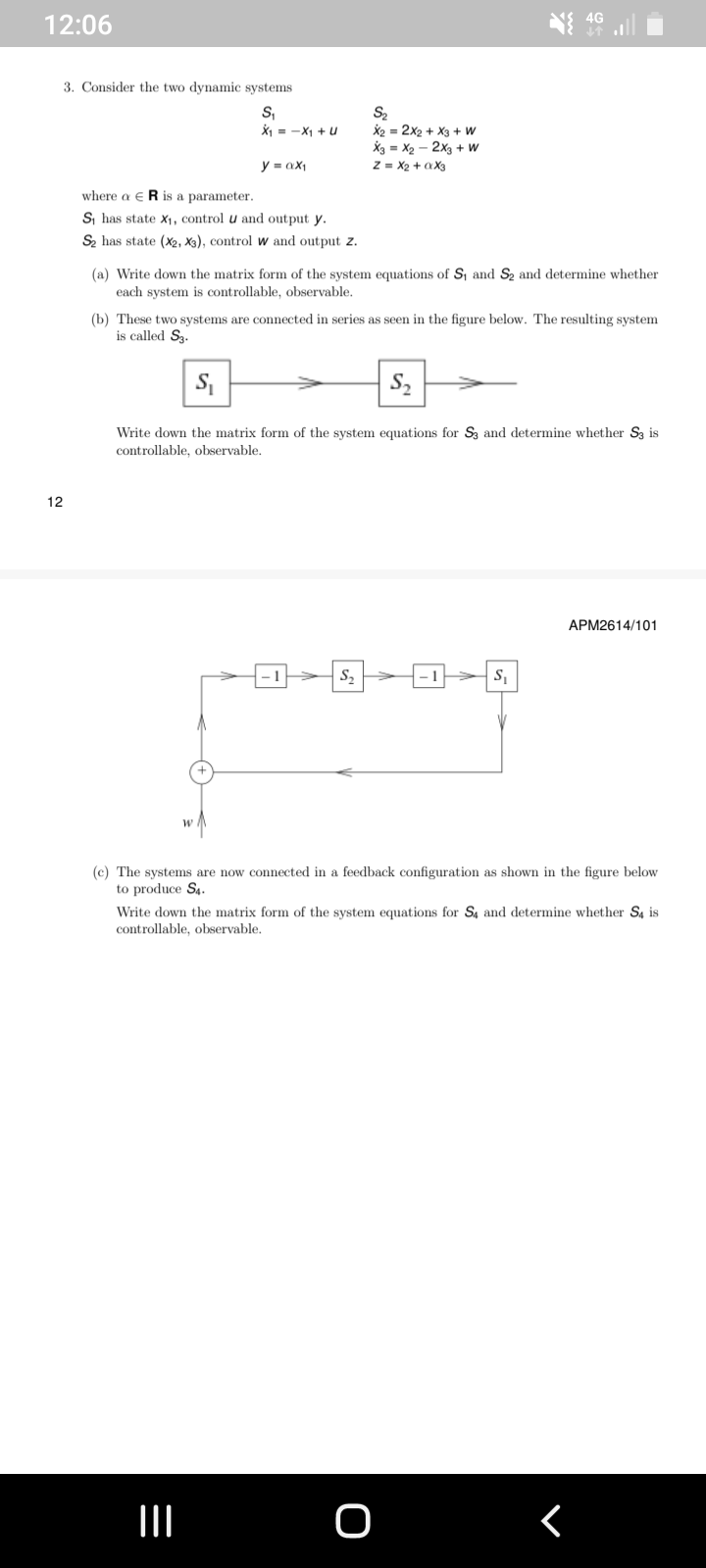 Solved 3. Consider the two dynamic systems | Chegg.com