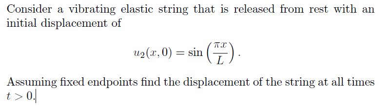 Solved Consider a vibrating elastic string that is released | Chegg.com