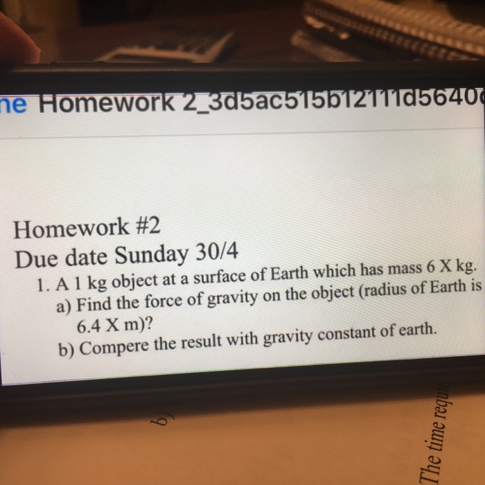 Solved A 1 kg object at a surface of Earth which has mass 6 | Chegg.com