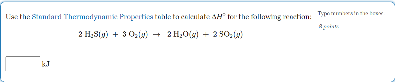 Solved Use the Standard Thermodynamic Properties table to | Chegg.com